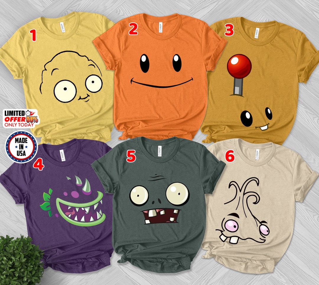 Plants Vs Zombies Matching Group Shirt Plant Vs Zombies Group - Etsy