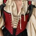 Black & Red Overbust Victorian Stays, Reversible Linen Corset ...