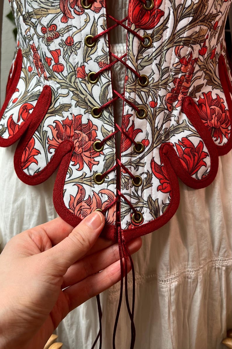 Reversible Historical 18th Stays | Floral William Morris Overbust ...