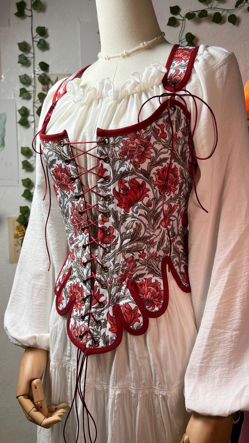 Reversible Historical 18th Stays | Floral William Morris Overbust ...
