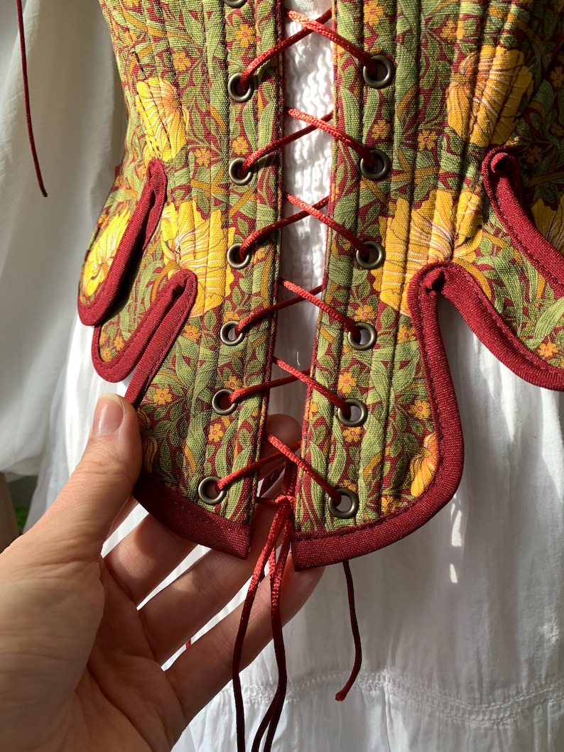 Reversible Historical 18th Stays | Floral William Morris Overbust ...