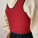 Black & Red Overbust Victorian Stays, Reversible Linen Corset ...
