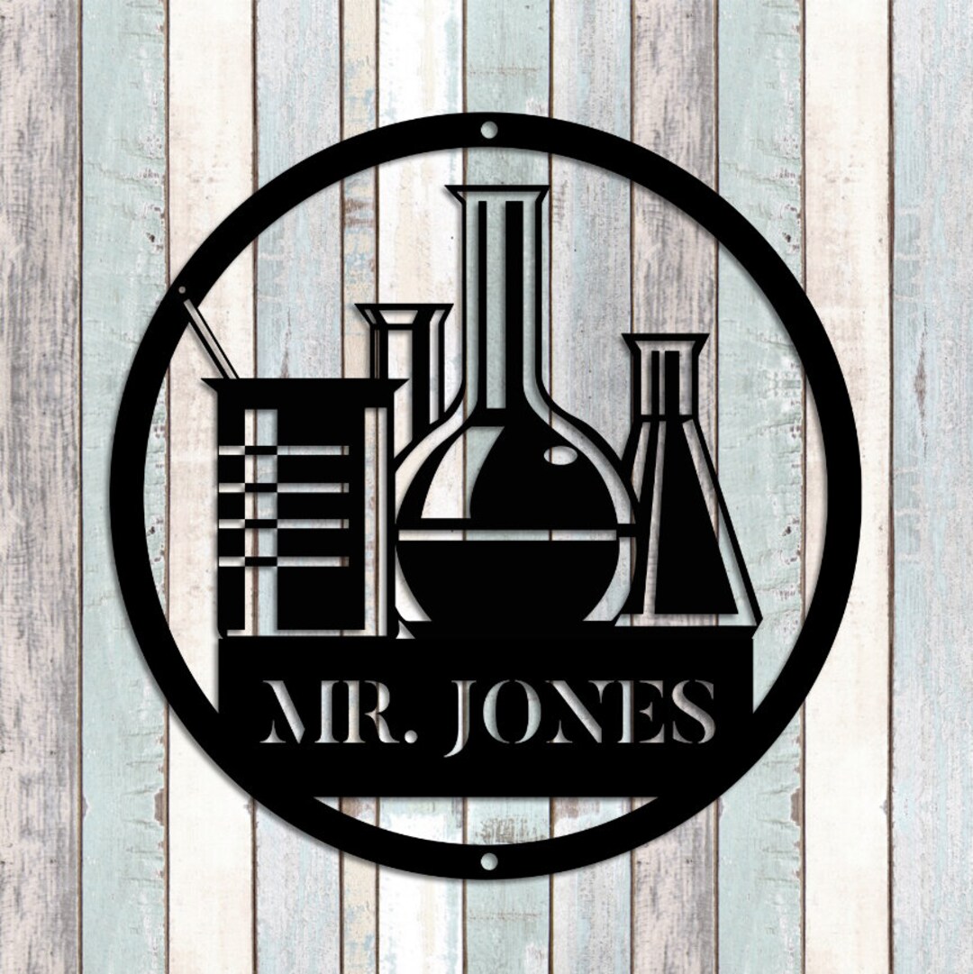 Custom Chemistry Teacher Name Metal Sign Wall Art - Etsy
