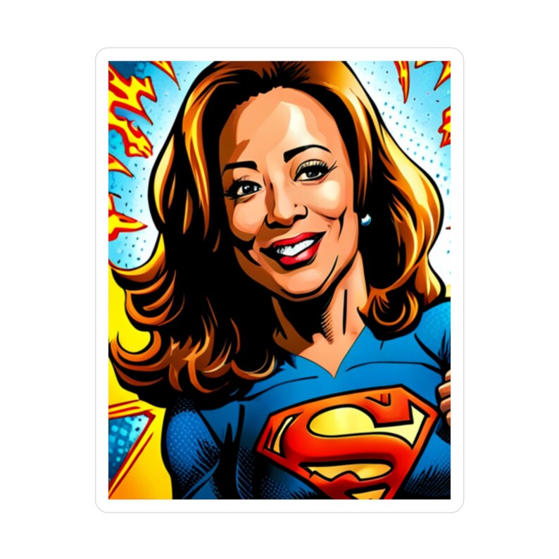 Kamala Harris Super Woman Kiss-cut Vinyl Decals - Etsy