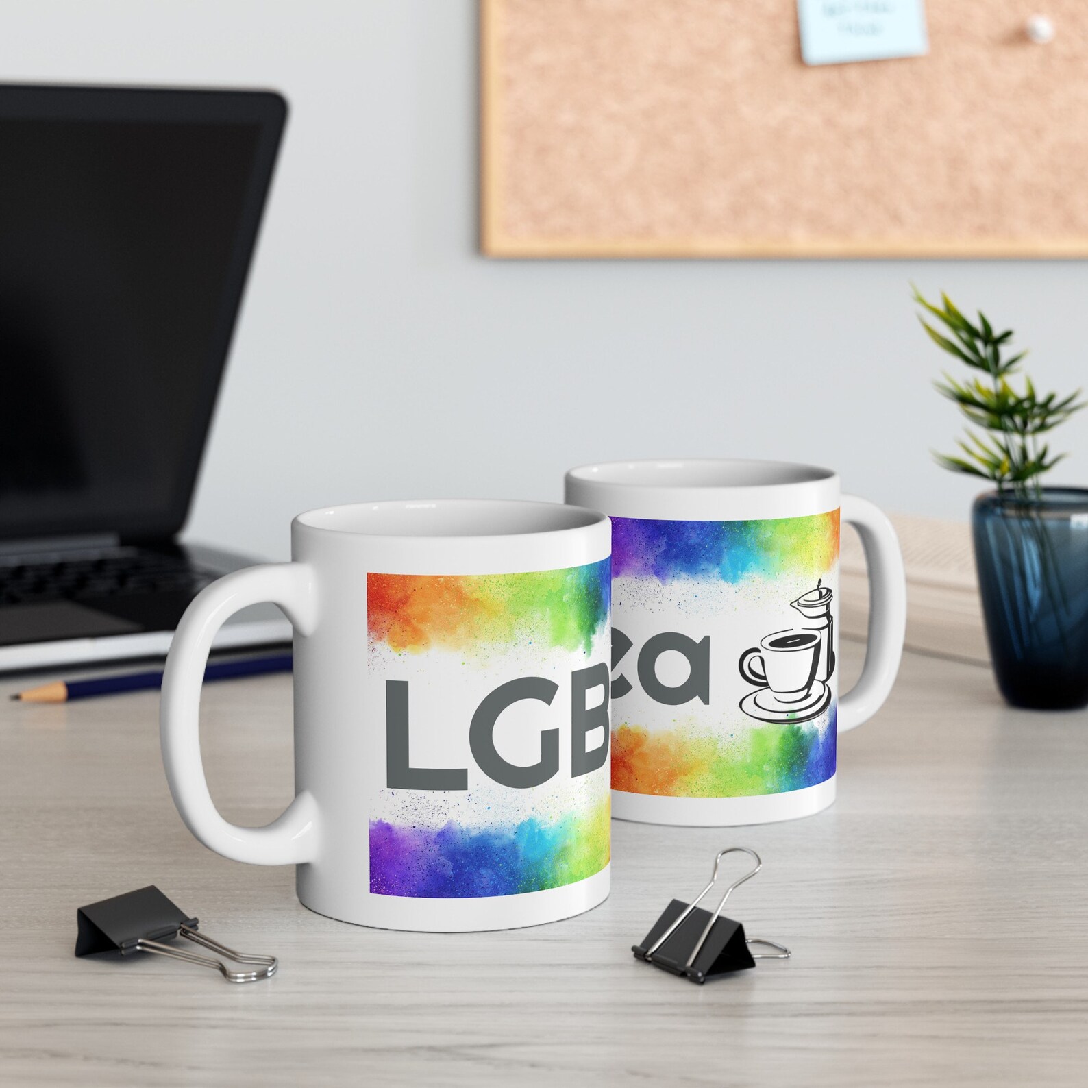LGB Tea! 11 Oz Ceramic Mug, Rainbow Colors on White Background - Etsy