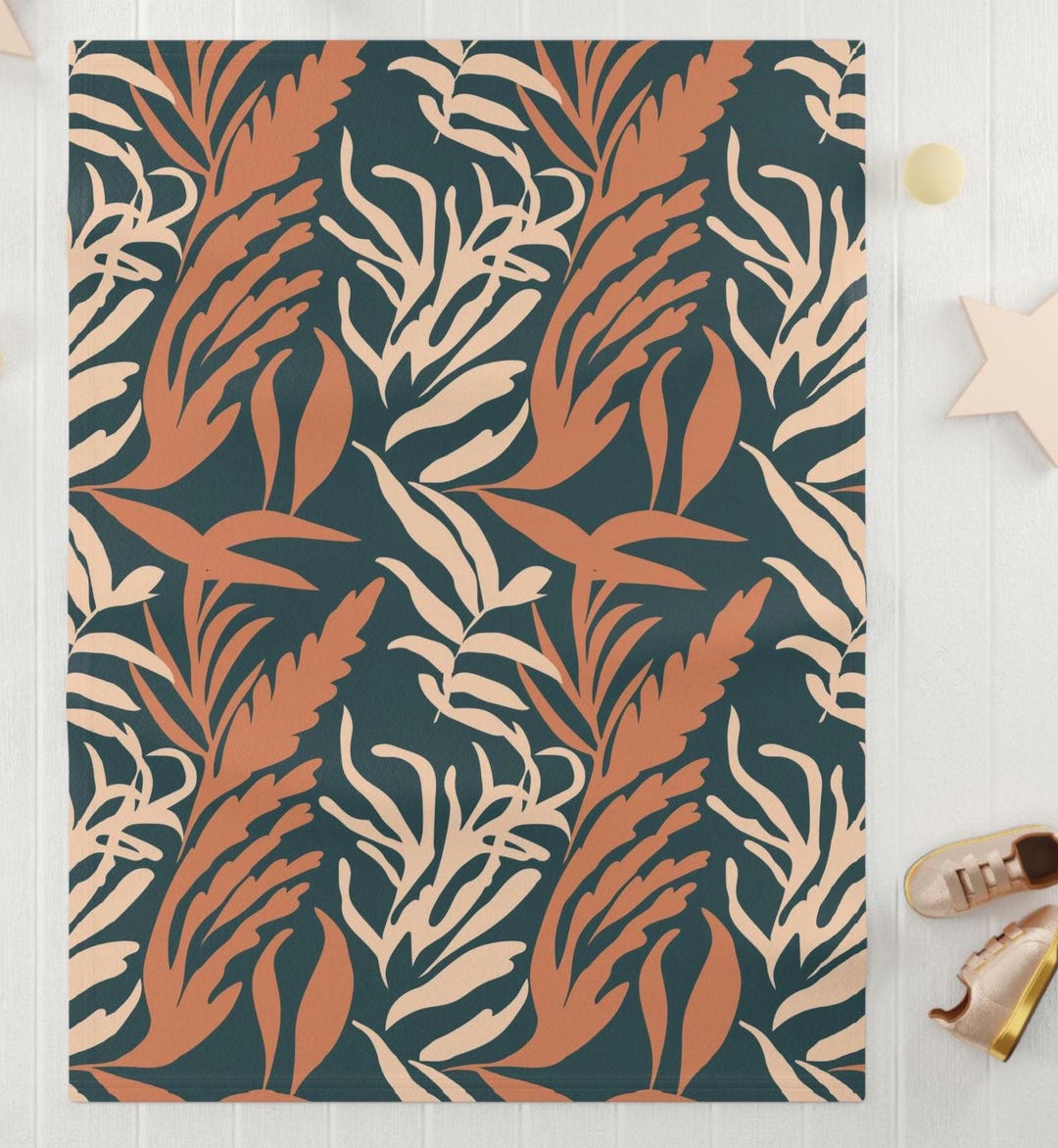 Tropical Matisse Style Print Baby Blanket: Modern Nursery Decor - Etsy