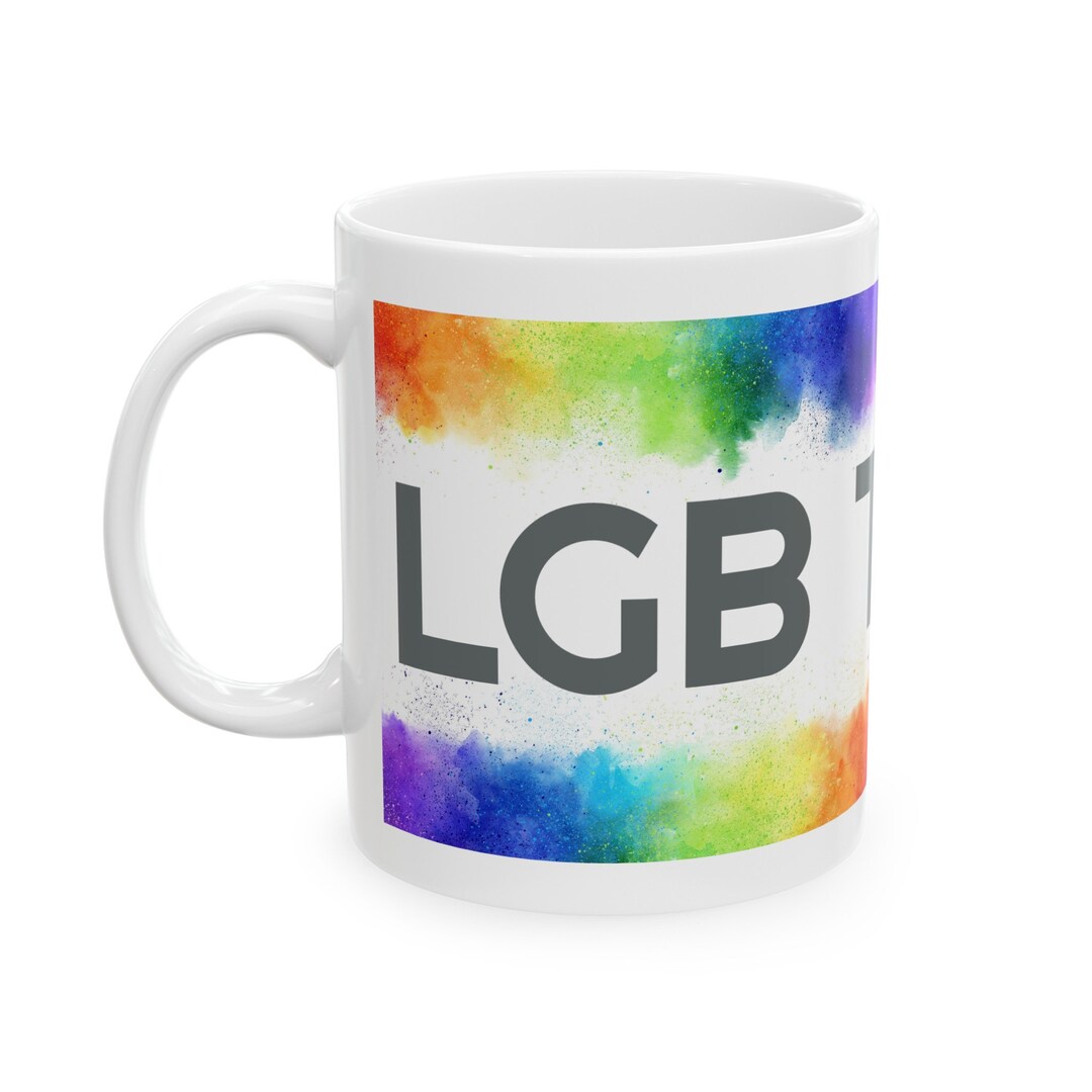 LGB Tea! 11 Oz Ceramic Mug, Rainbow Colors on White Background - Etsy