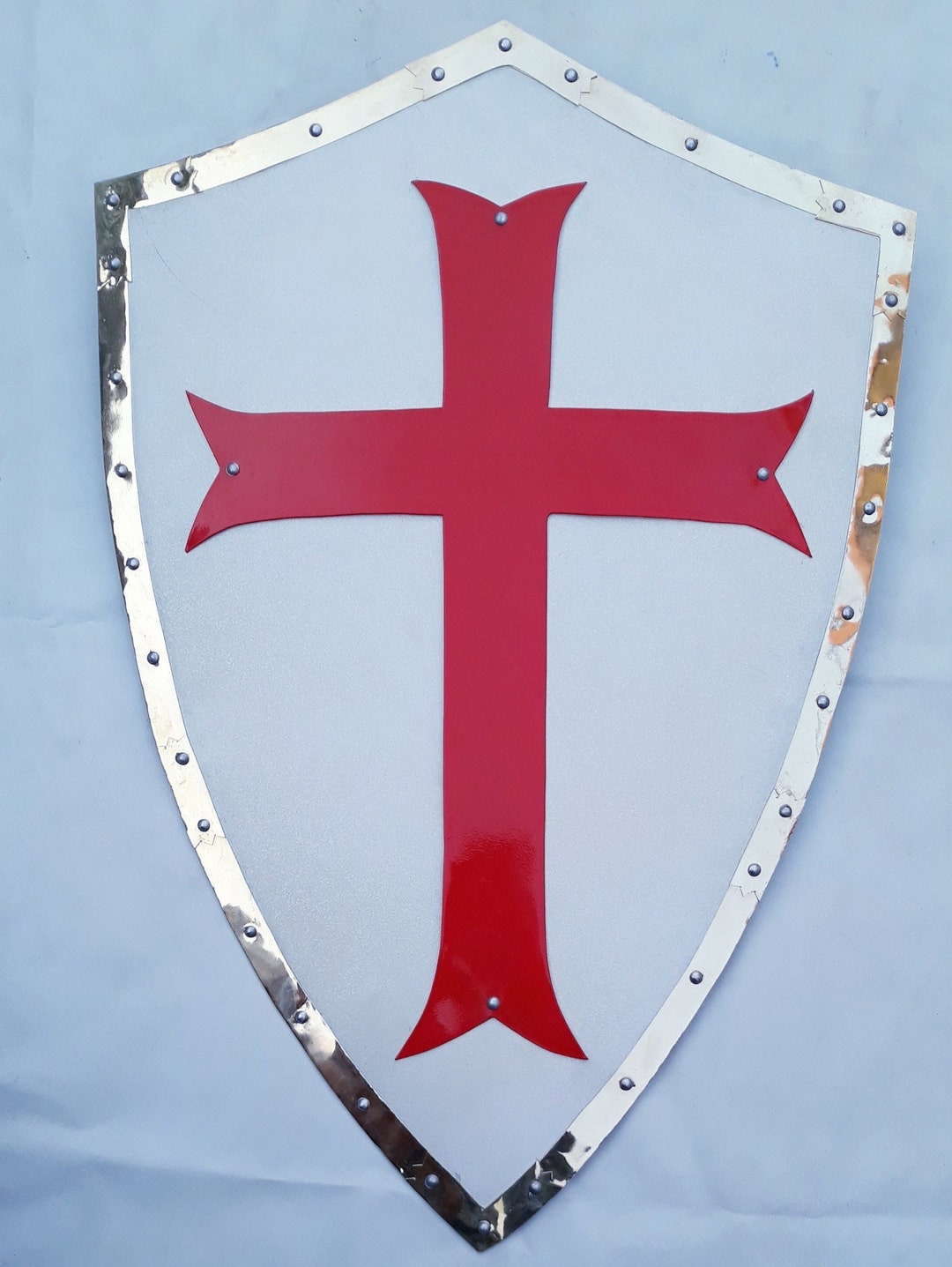 Medieval Red Cross Templar Shield ~ Knight Templar Shield ~ Heater ...