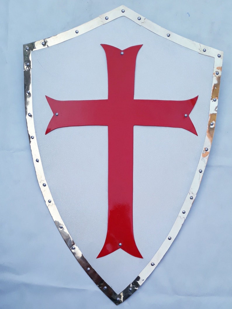 Medieval Red Cross Templar Shield ~ Knight Templar Shield ~ Heater ...