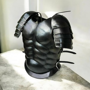 Medieval Black Spartan Muscle Armour Jacket With Shoulder,roman's ...