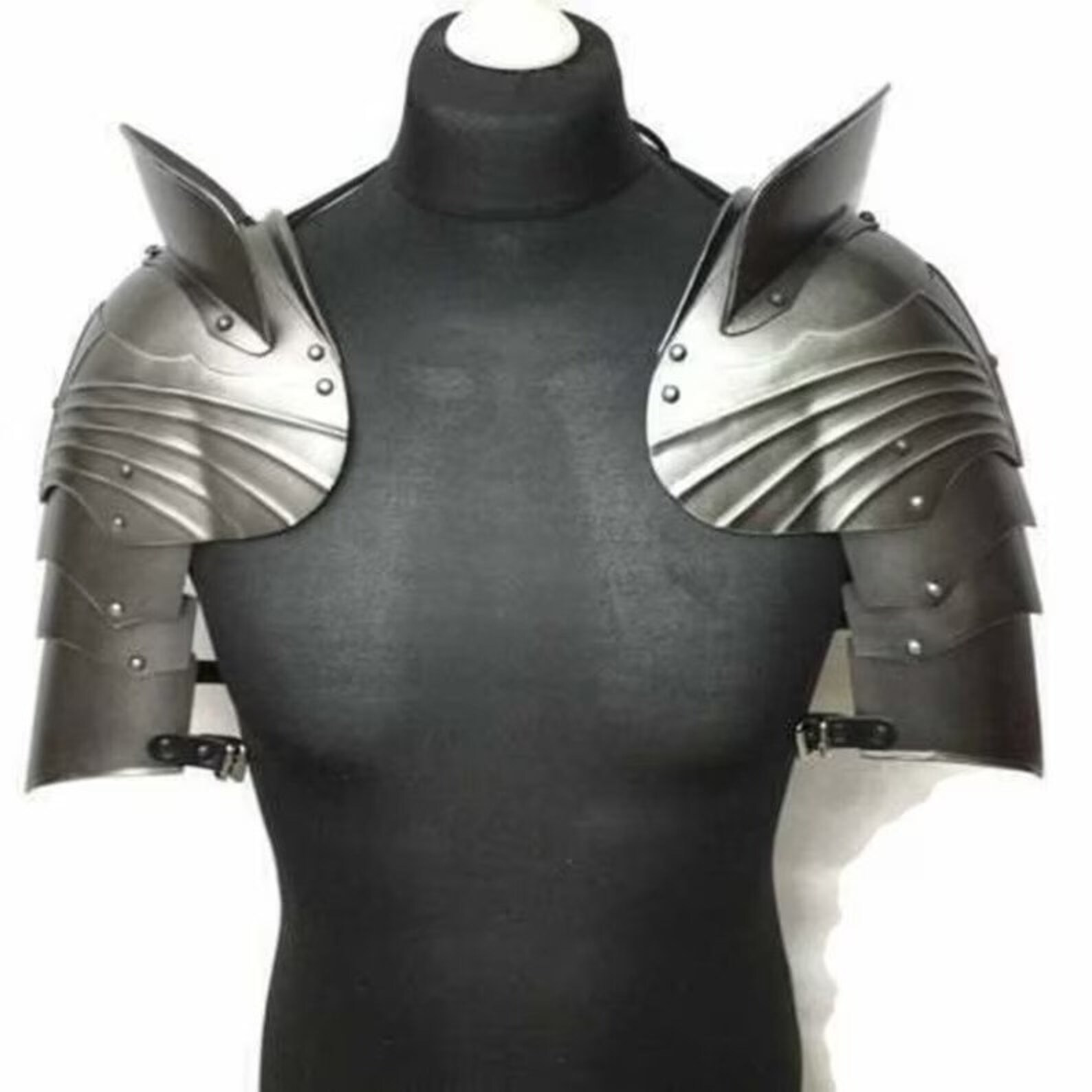Shoulder Armor Knights Crusader Shoulder Gothic Pair of Pauldrons Steel ...
