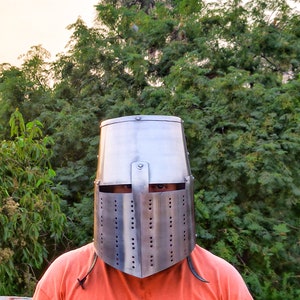 Medieval Crusader Armor Helmet ~ Solid Steel Handmade Replica Helmet ...