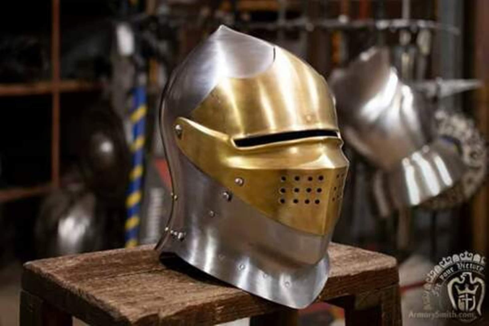 Medieval Templar Knights Armor Helmet 16 Gage Steel Barbute - Etsy