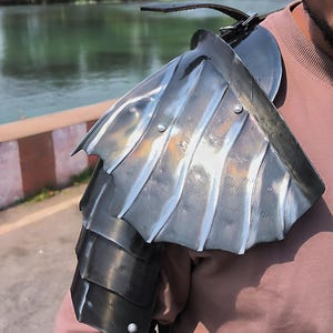 Medieval Steel Armour Shoulder- Medieval Knight Scale Steel Pair of ...