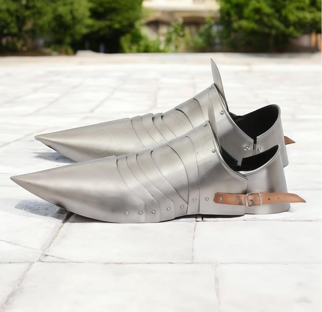 Steel Sabatones Medieval Knight Foot Armor (18 Gauge) – Authentic LARP ...