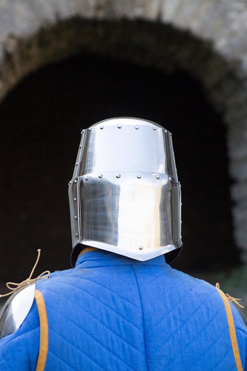 Medieval Crusader Helmet Bucket Helmet - Etsy