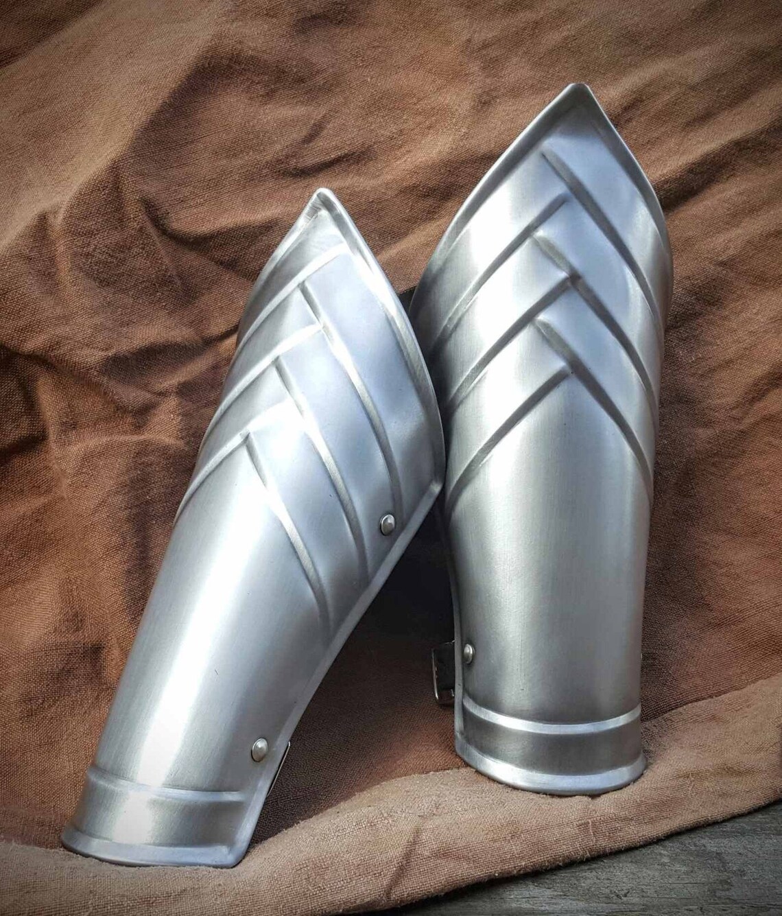 Medieval Knight Warrior Pair of Bracers Arm Larp Armor for - Etsy