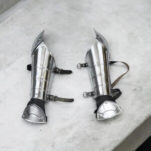 Medieval Steel Arm Bracers With Hand and Elbow Armor Viking Arm Bracers ...