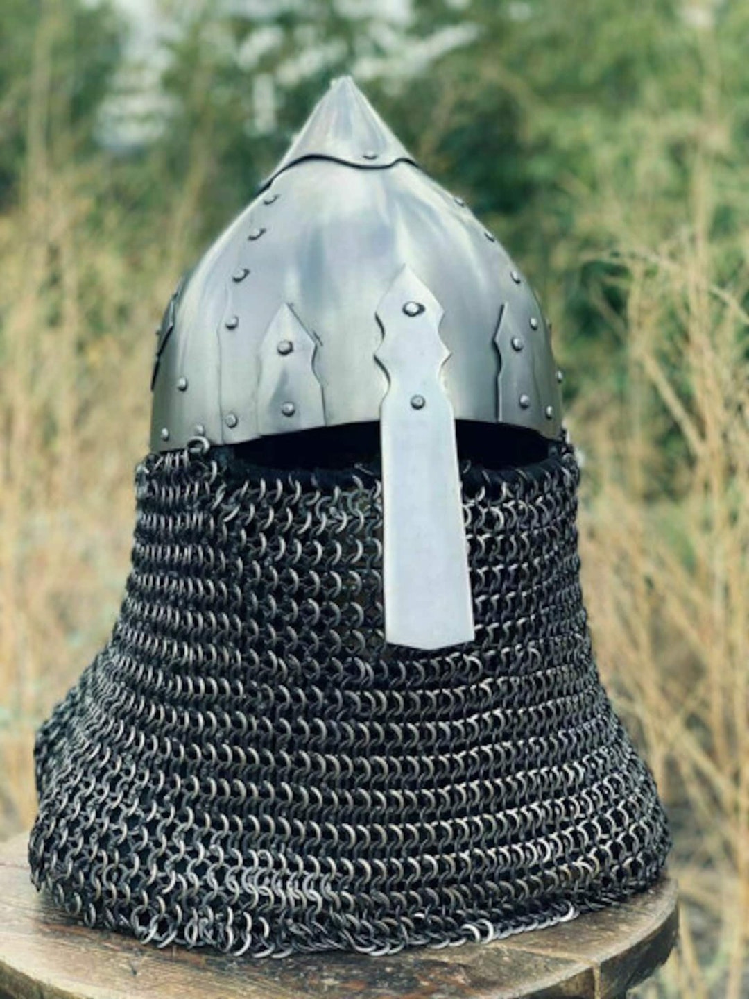 Medieval Viking Chainmail Helmet Knight Armor Helmet-battle Warrior ...
