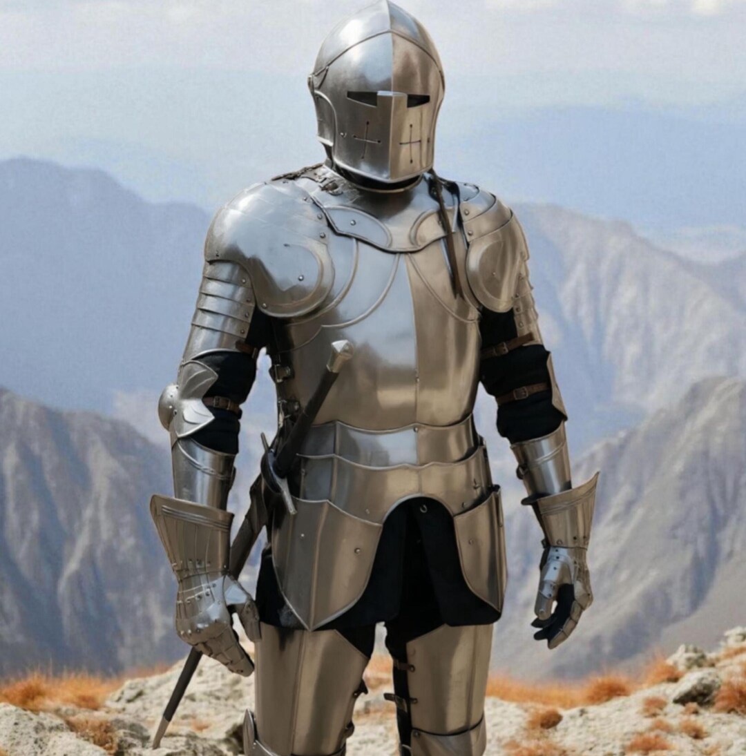 18 Gauge Steel Medieval Knight Armor Set: Barbuta Style Full Suit - Etsy UK