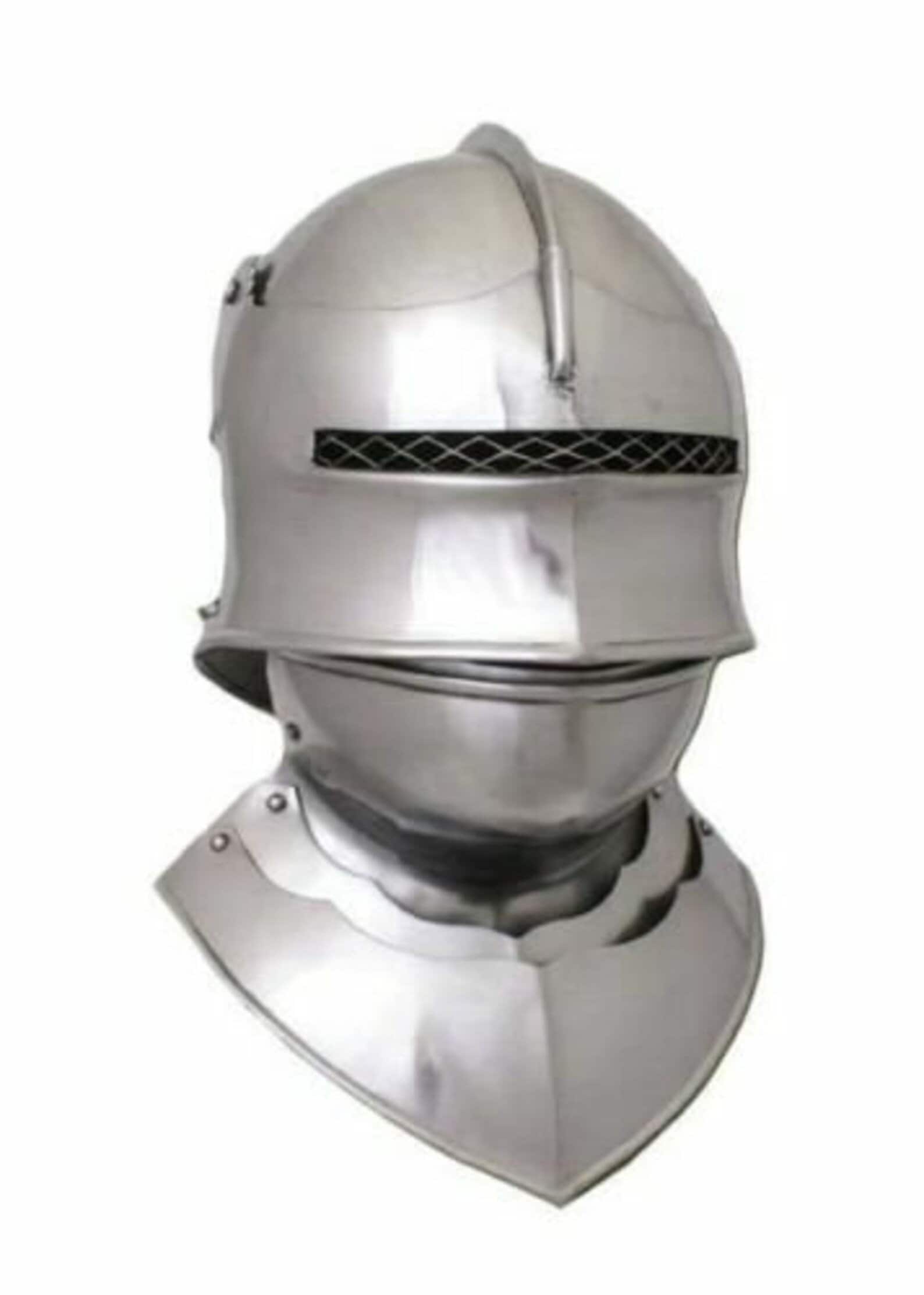 Medieval Gothic Sallet With Bevor Knight Helmet Made From 18 Gauge of ...
