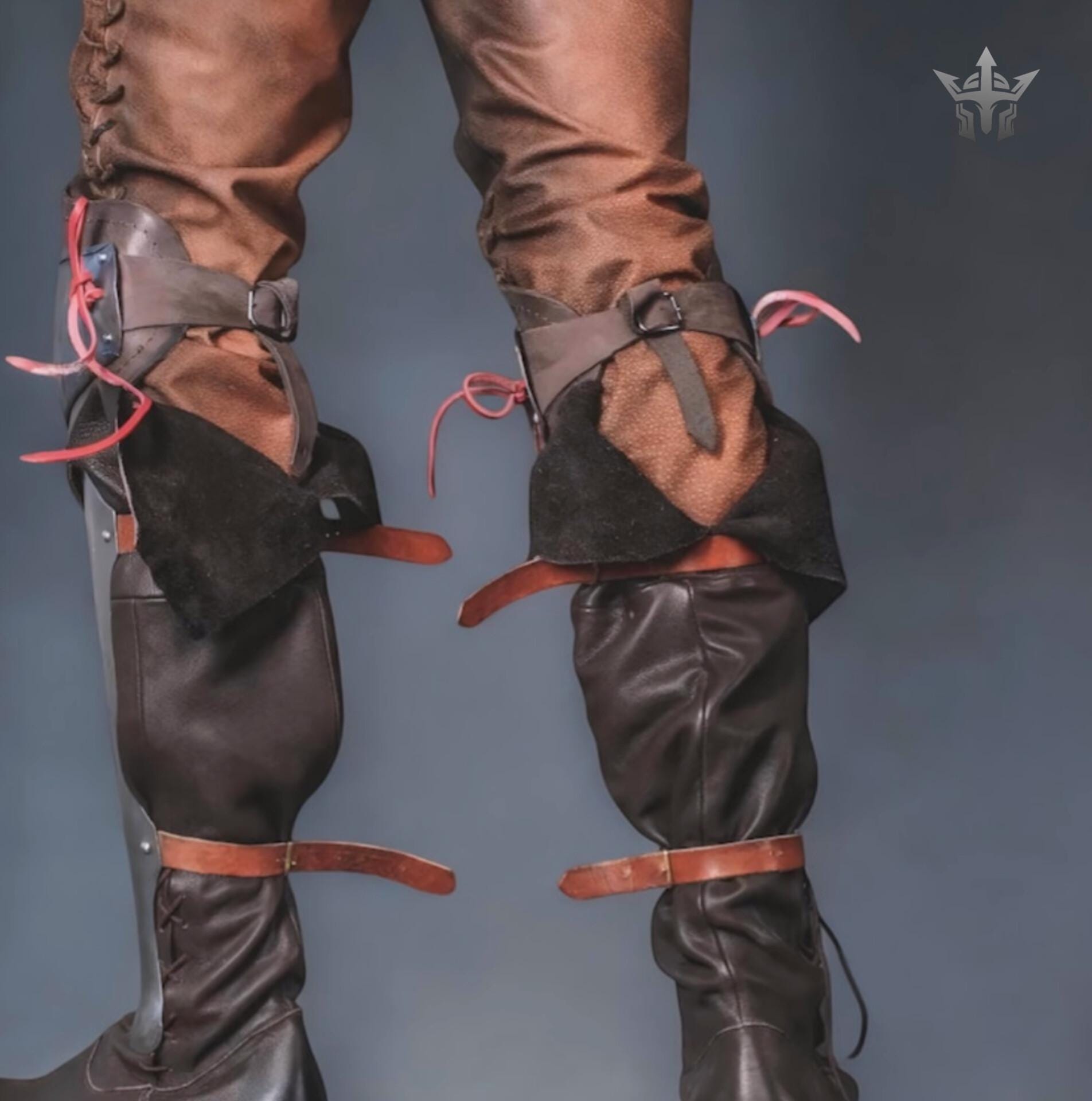 Medieval Knight Greaves Armor | Handmade Steel Leg Armor | LARP Combat ...