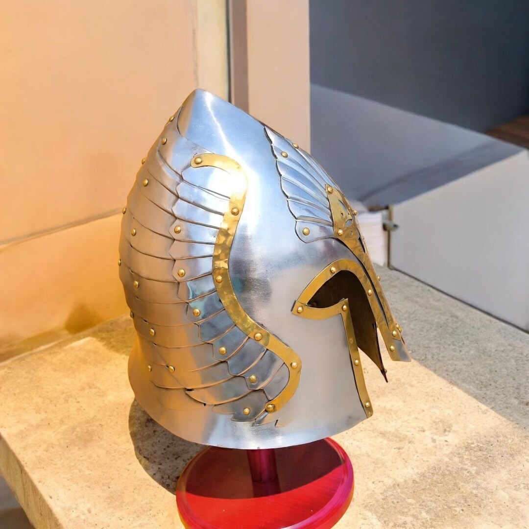 Medieval Roa Bascinet Helmet 18 Gauge Knight Viking Helmet Gift - Etsy