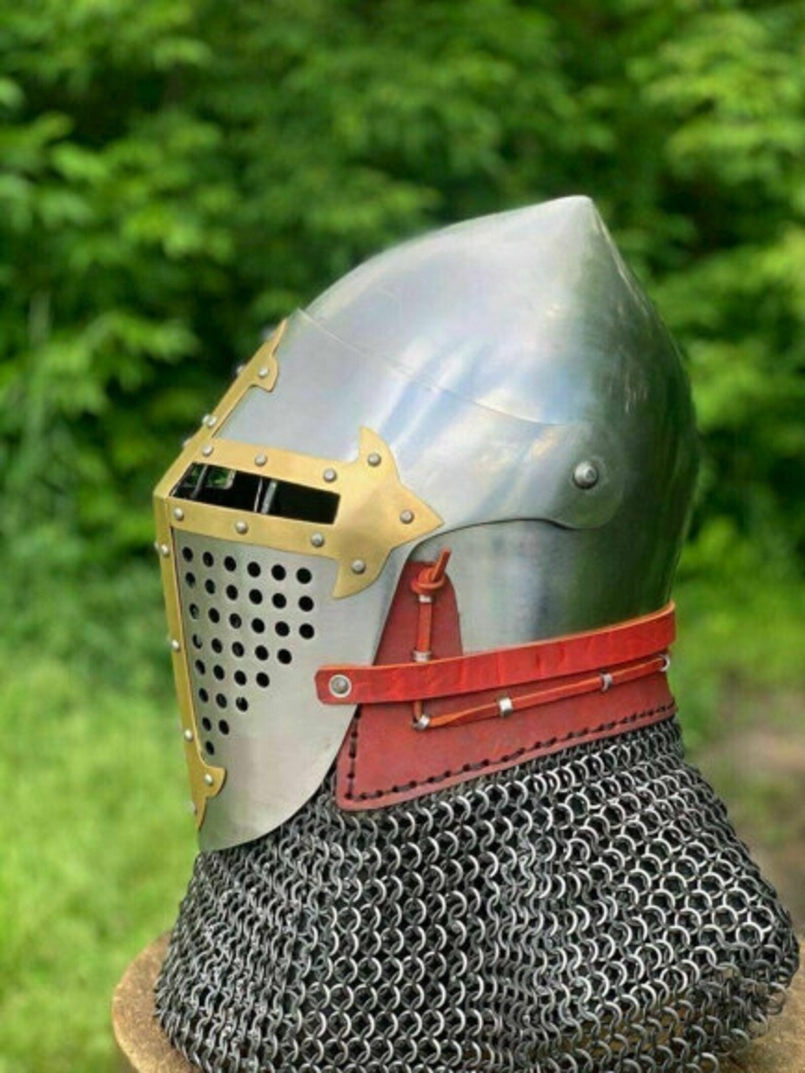 Medieval Roa Bascinet Helmet 18 Gauge Knight Viking Helmet - Etsy