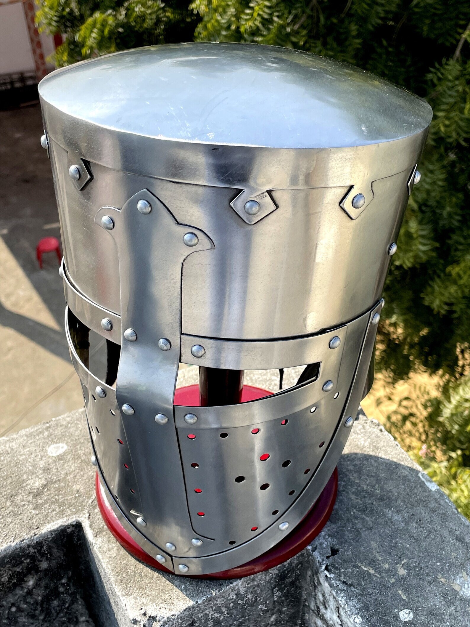 Medieval Knight Templar Helmet Knights Templar Helmet Great Helm WMA ...
