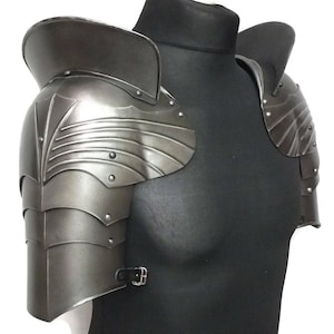 Shoulder Armor Knights Crusader Shoulder Gothic Pair of Pauldrons Steel ...