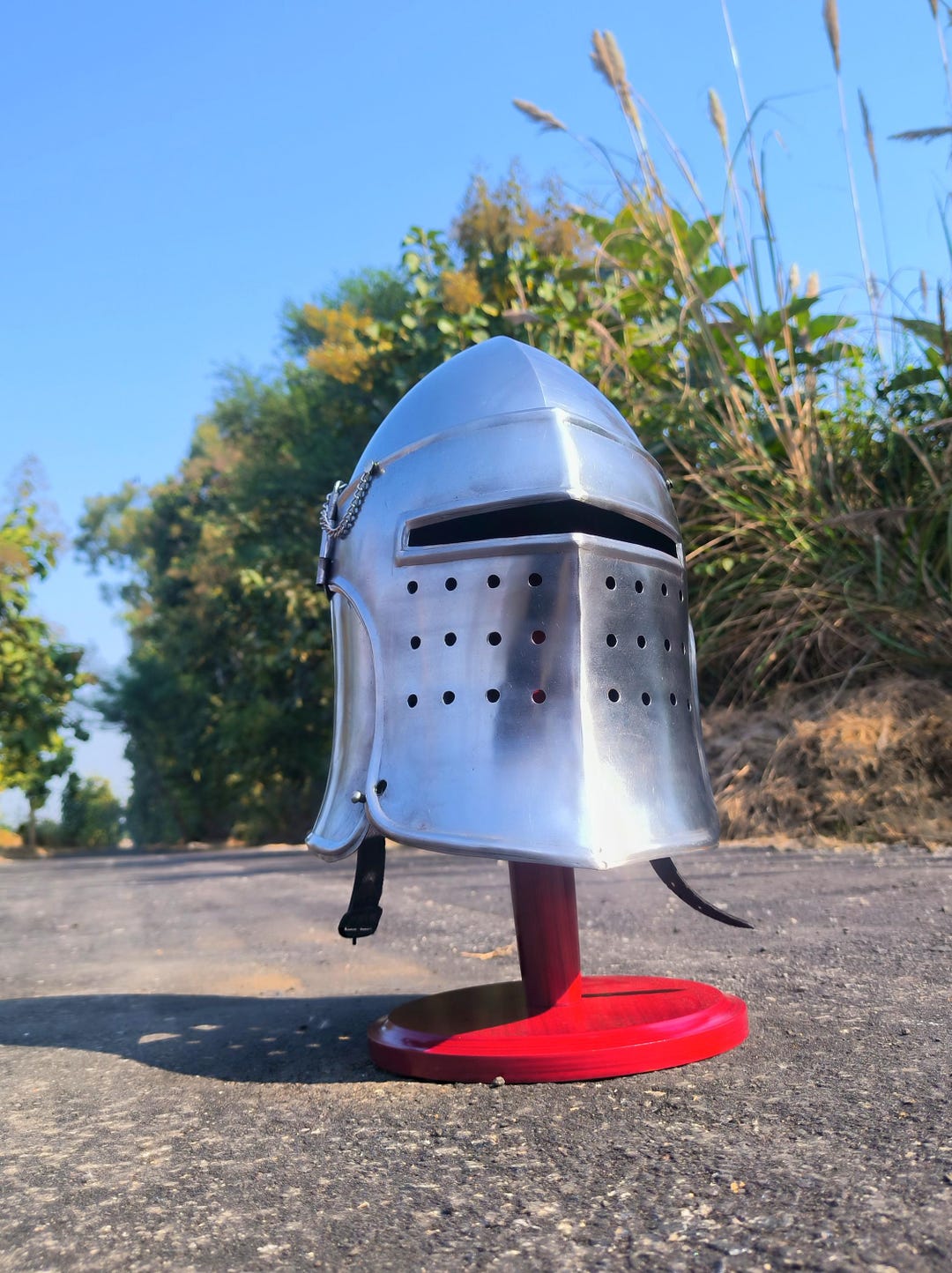 Medieval Barbute Helmet Role Play Knight Wearable Helmet - Etsy