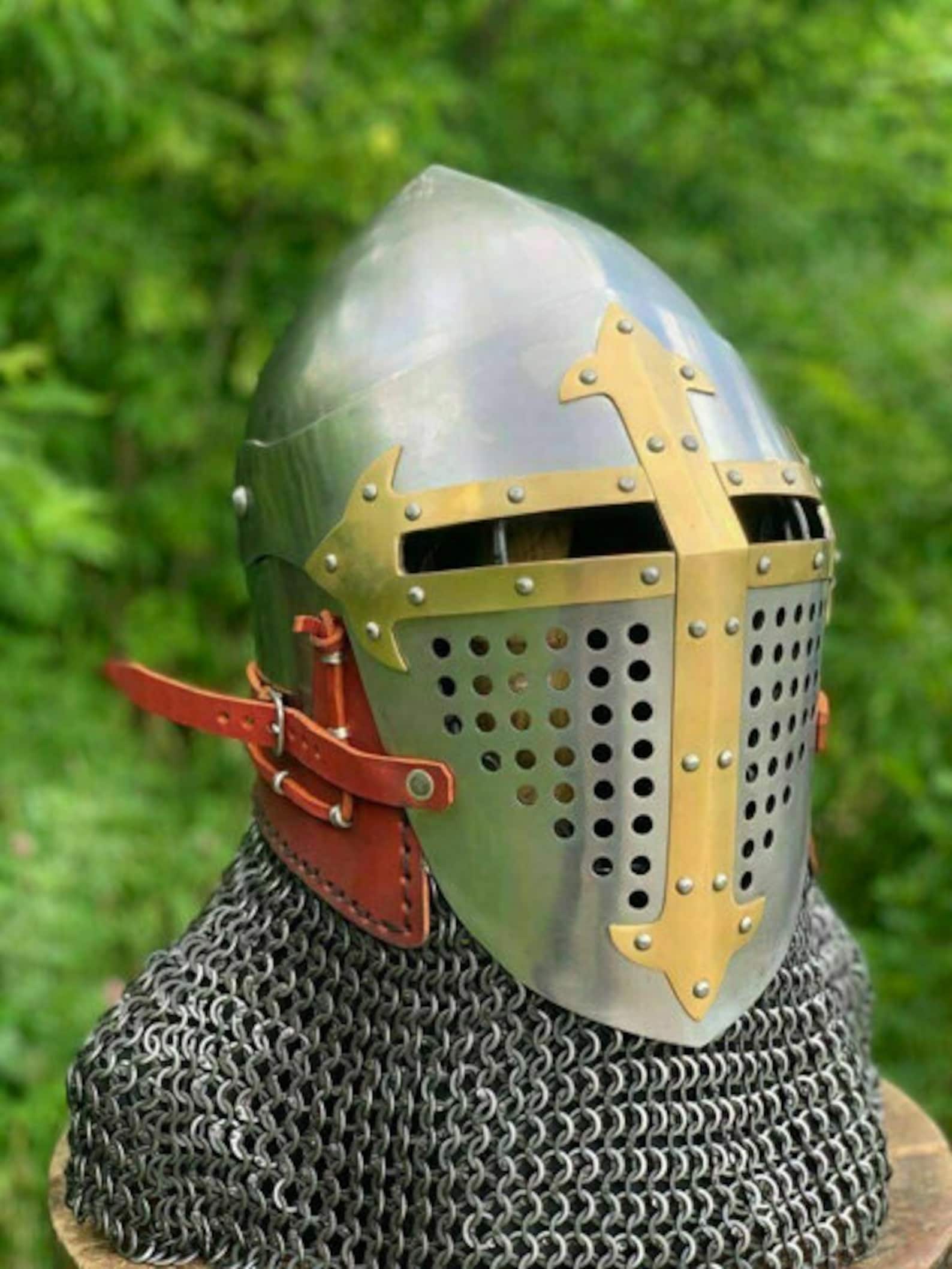 Medieval Roa Bascinet Helmet 18 Gauge Knight Viking Helmet - Etsy