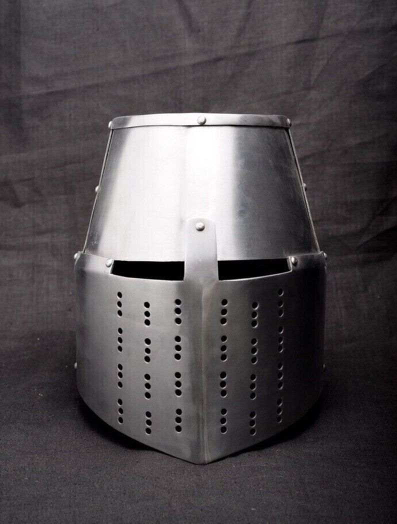 Medieval Crusader Armor Helmet Solid Steel Handmade Replica Helmet SCA ...