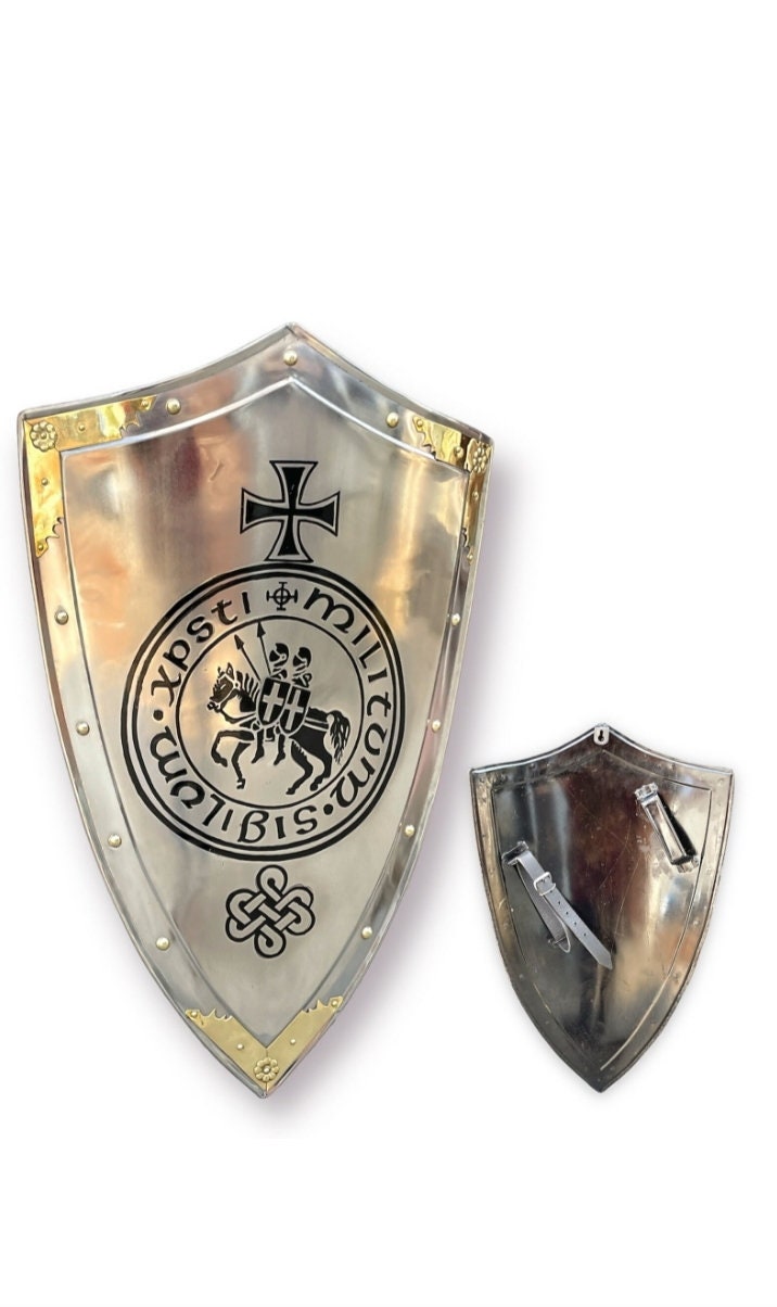 Medieval Templar Crusader Knight Shield Handcrafted Steel & - Etsy