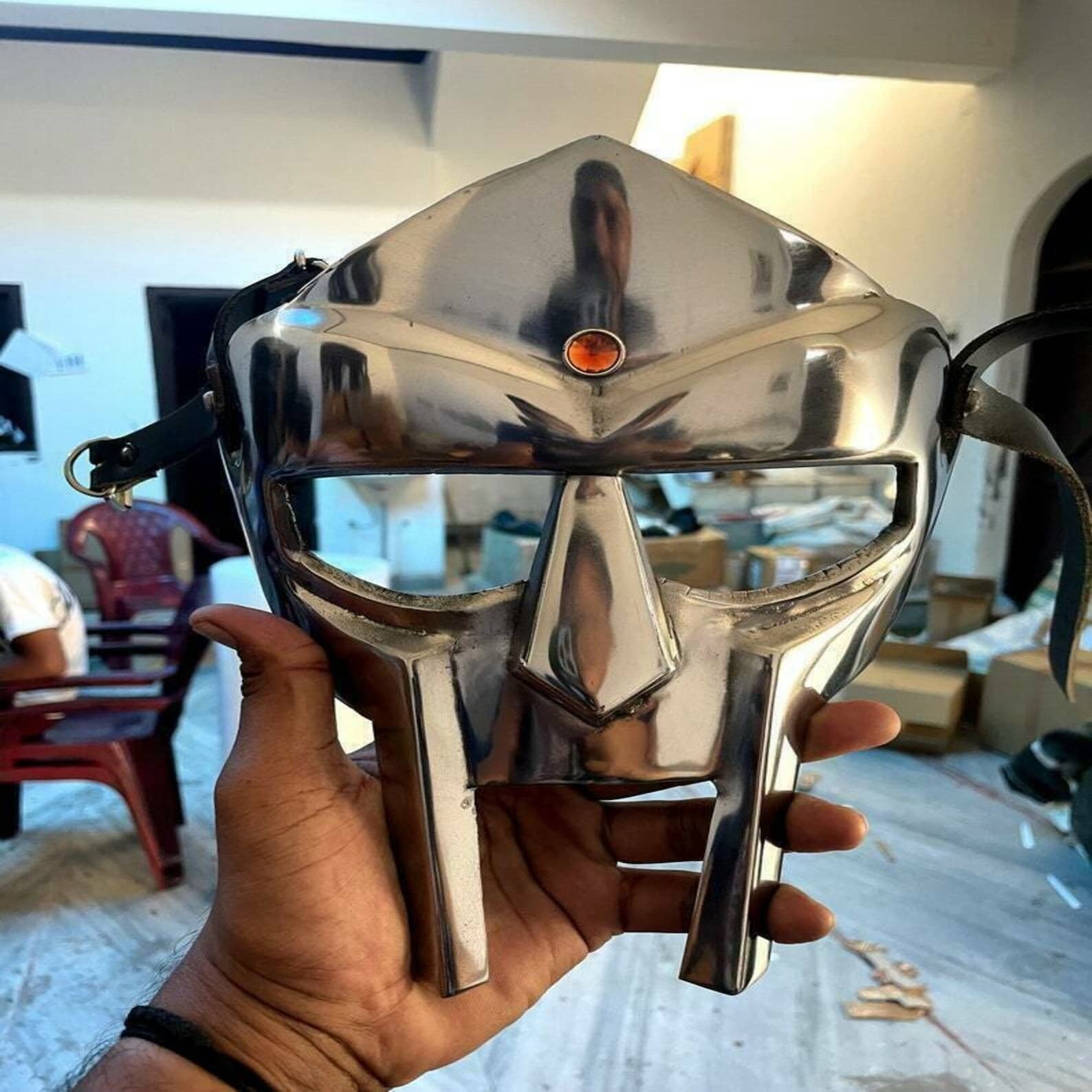 Gladiator Mask MF Doom Mask Silver Color Perfect Gift Item MF - Etsy