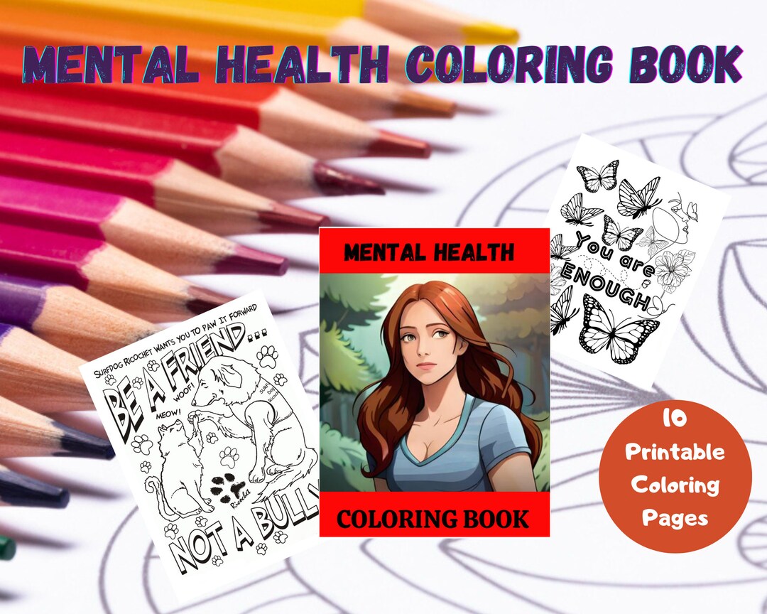 Libro para colorear de salud mental Página para colorear Mindfulness ...