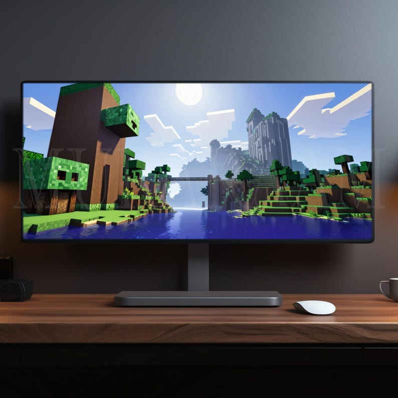 Minecraft Ultrawide Inspired Desktop Wallpaper Blocks Screens Pack ...