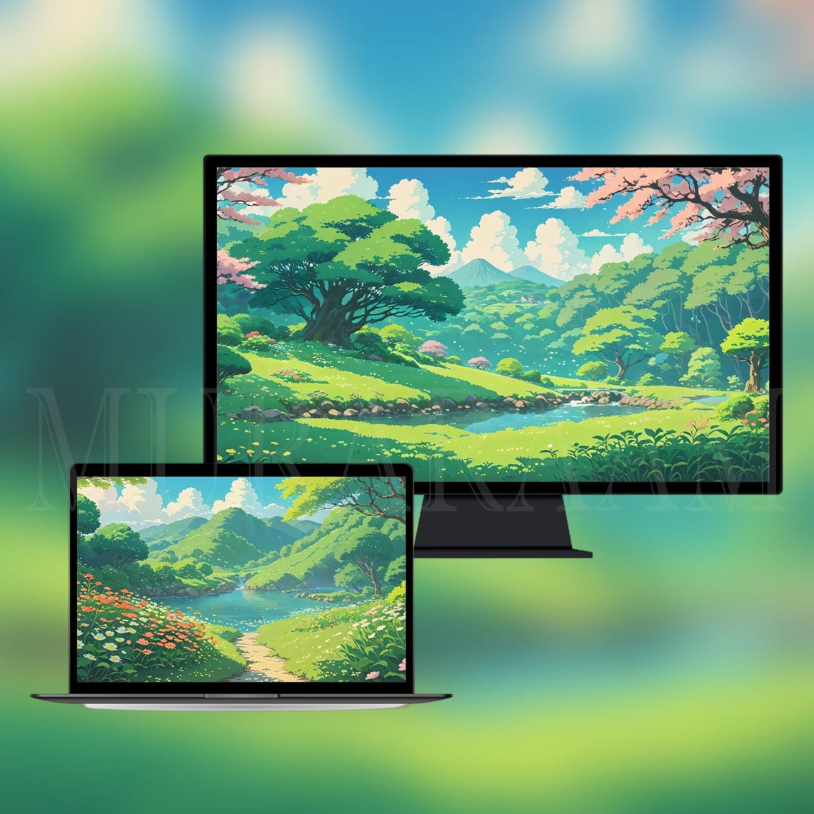 Lofi Spring Landscapes Wallpaper Studio Ghibli Inspired Desktop ...