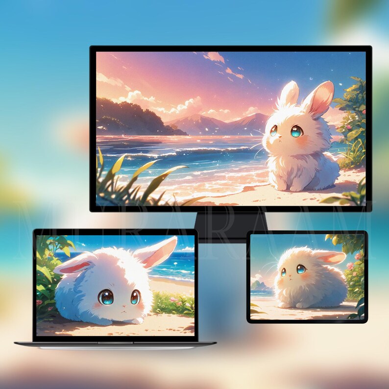 Summer Bunny Wallpapers Cute Aesthetic Wallpapers Bunnies Cozy Desktop ...