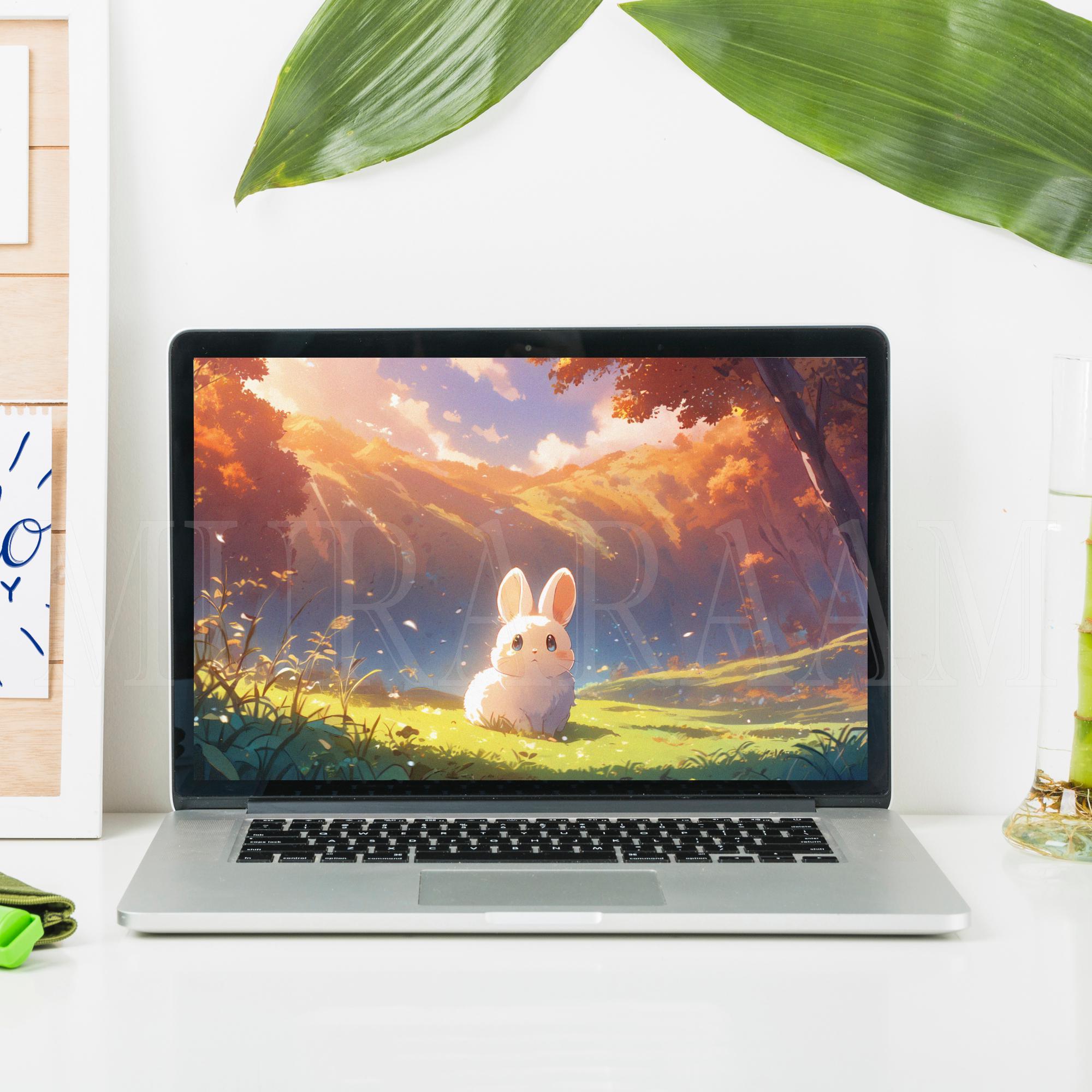 Autumn Bunny Wallpapers Cute Aesthetic Wallpapers Bunnies Cozy Desktop ...