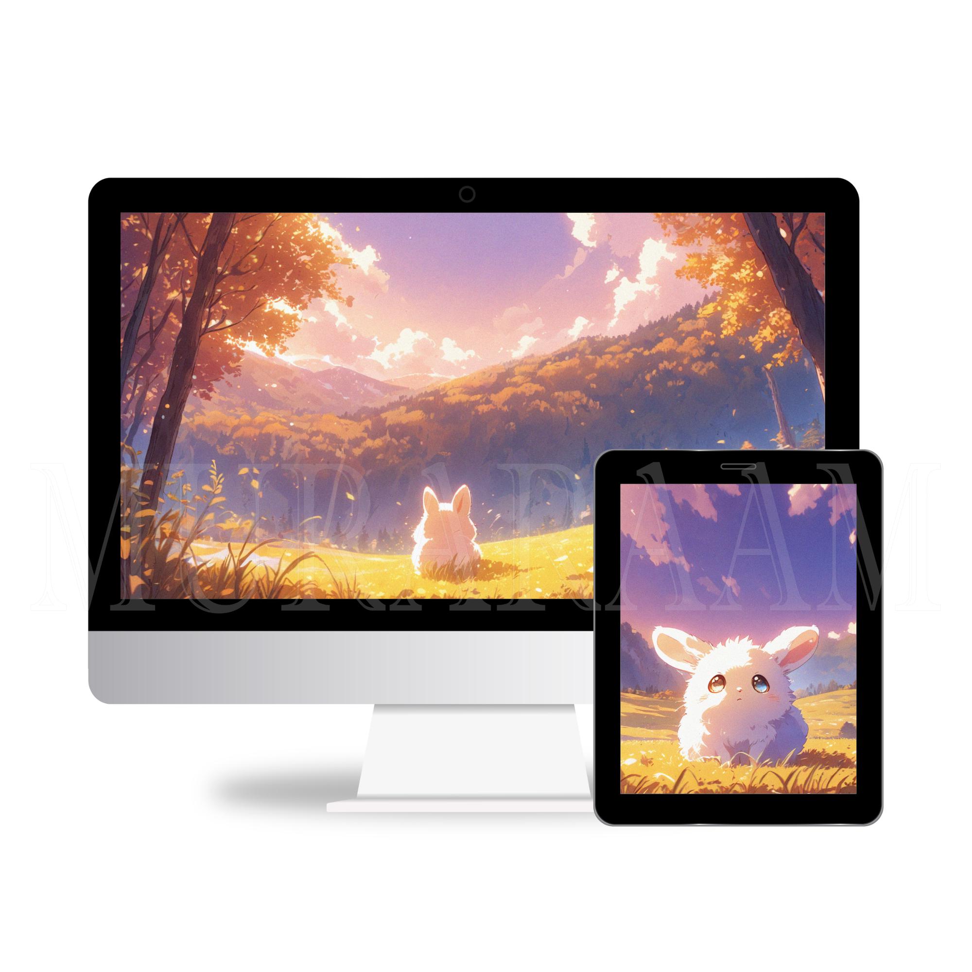 Autumn Bunny Wallpapers Cute Aesthetic Wallpapers Bunnies Cozy Desktop ...