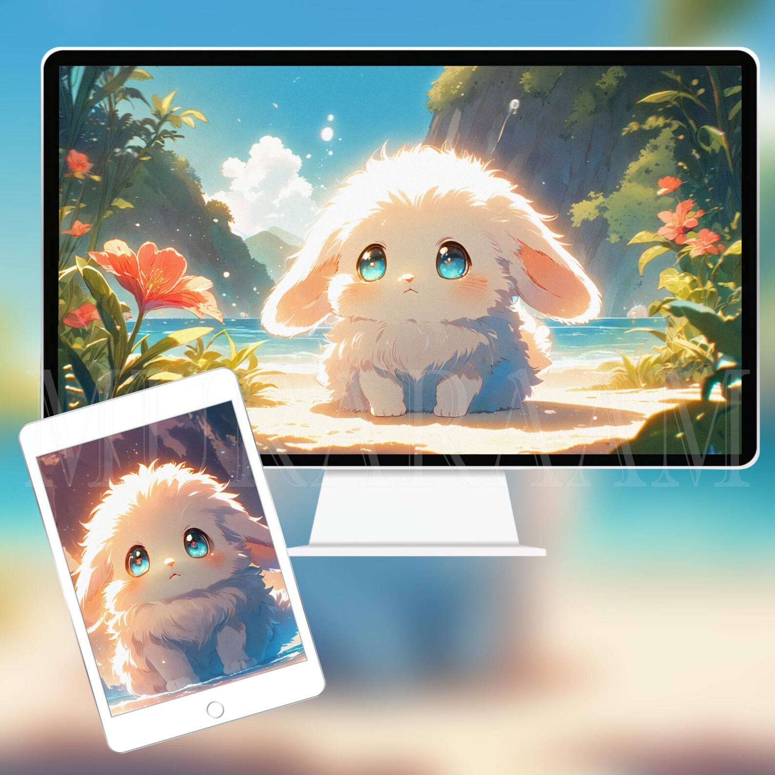 Summer Bunny Wallpapers Cute Aesthetic Wallpapers Bunnies Cozy Desktop ...