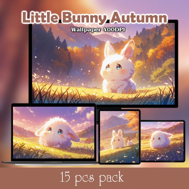 Autumn Bunny Wallpapers Cute Aesthetic Wallpapers Bunnies Cozy Desktop ...