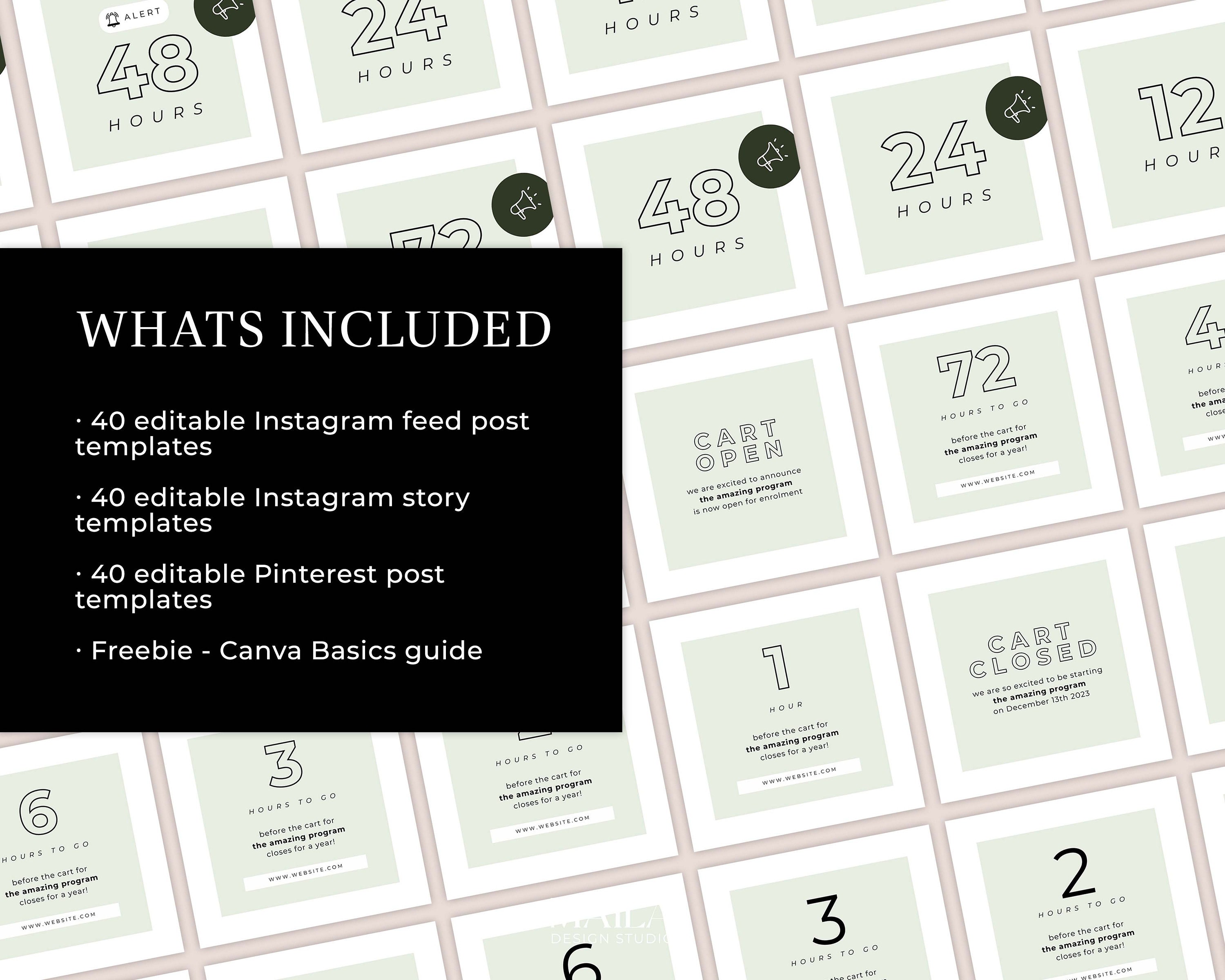 120 Countdown Product Launch Social Media Posts Easy to Edit Canva ...