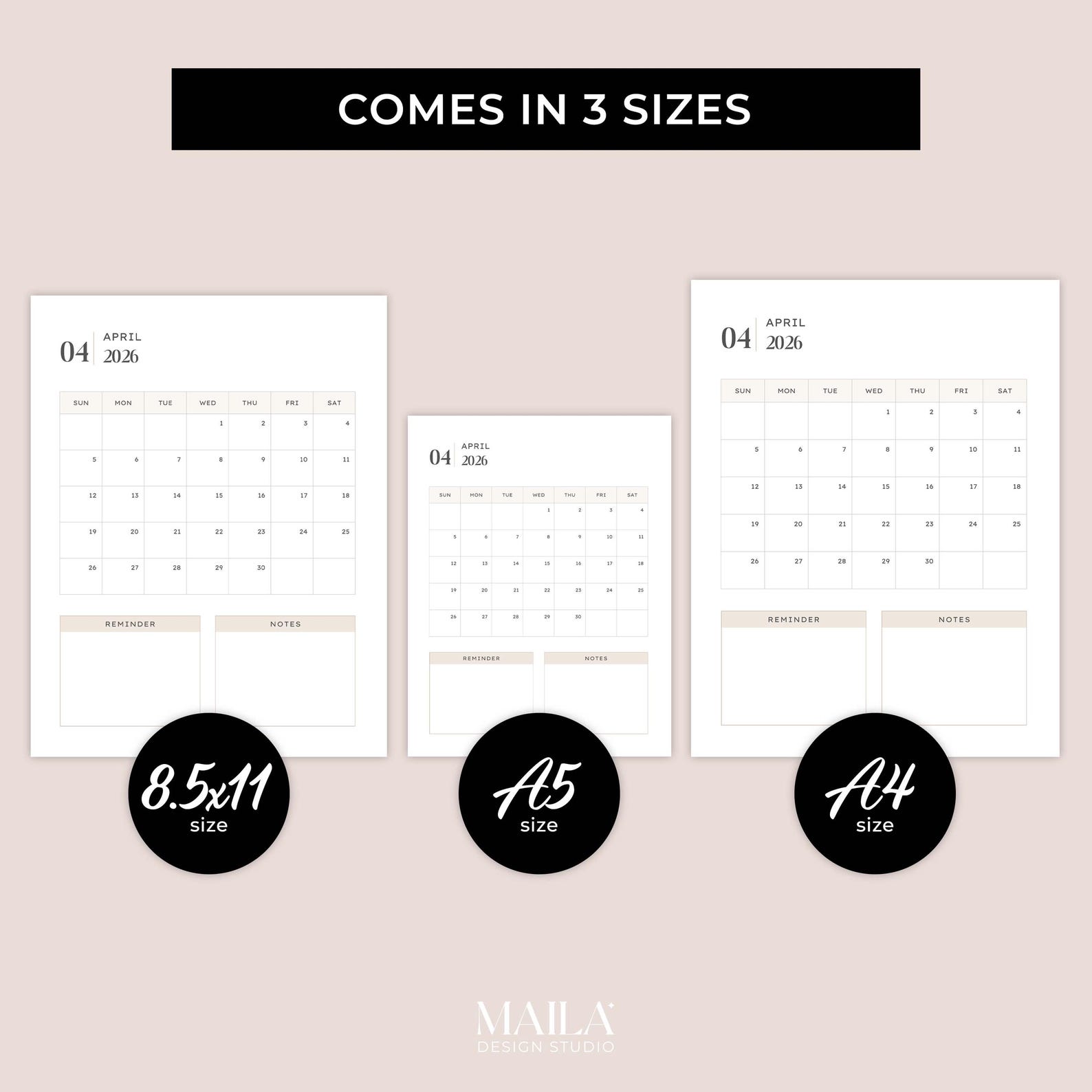 2026 Planner Template in Beige With Extra Covers, Editable Canva ...