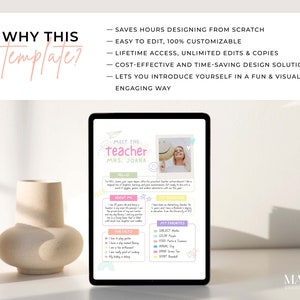 Meet the Teacher Template - Easy to Edit Canva Template - Editable ...