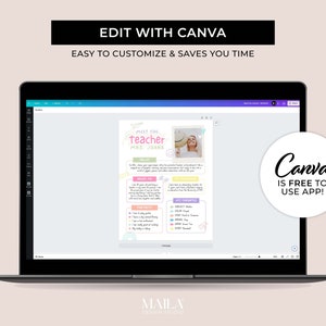 Meet the Teacher Template - Easy to Edit Canva Template - Editable ...