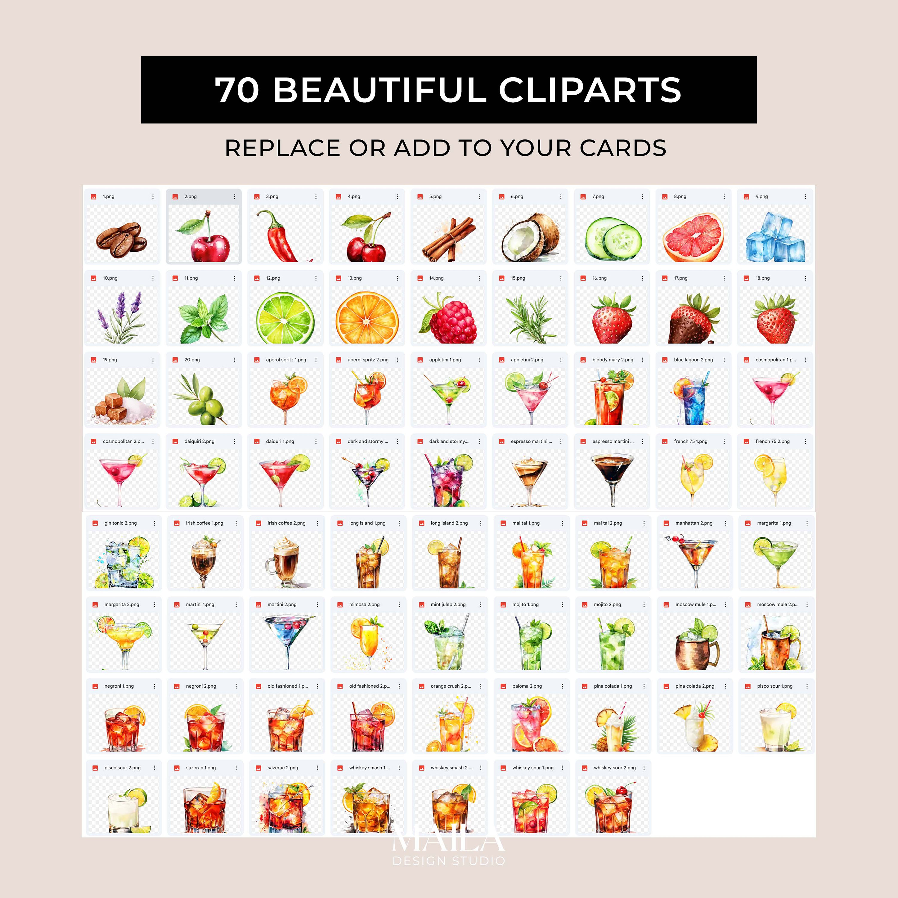 Cocktail Recipe Cards - Easy to Edit Canva Templates - Editable ...