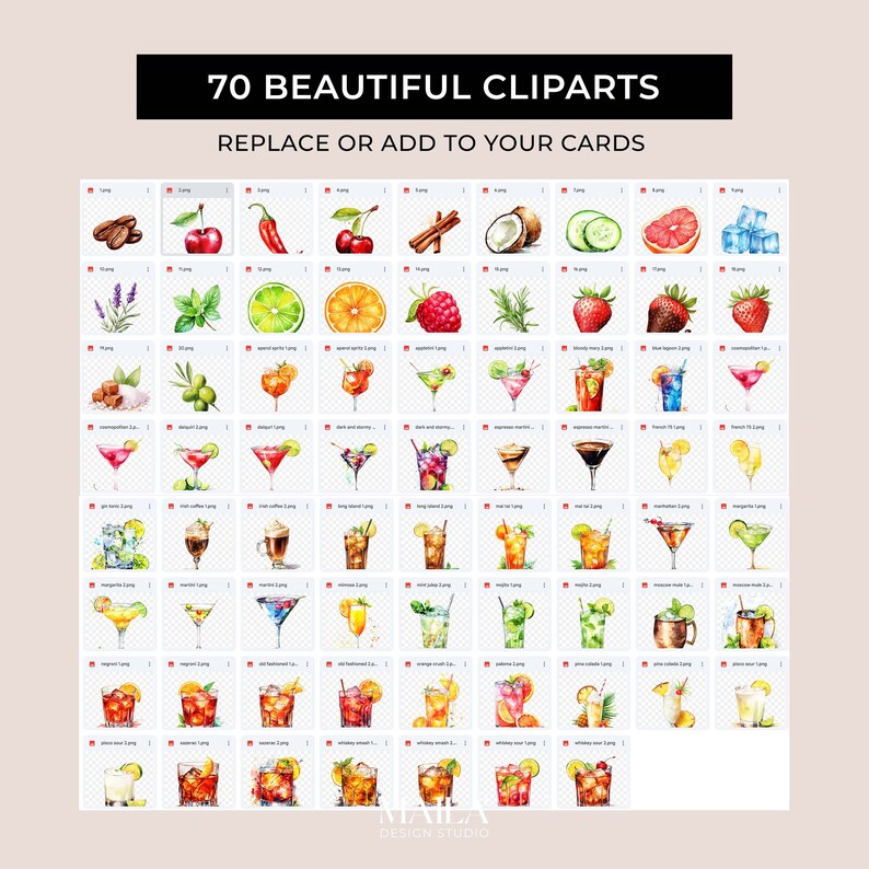 Cocktail Recipe Cards - Easy to Edit Canva Templates - Editable ...