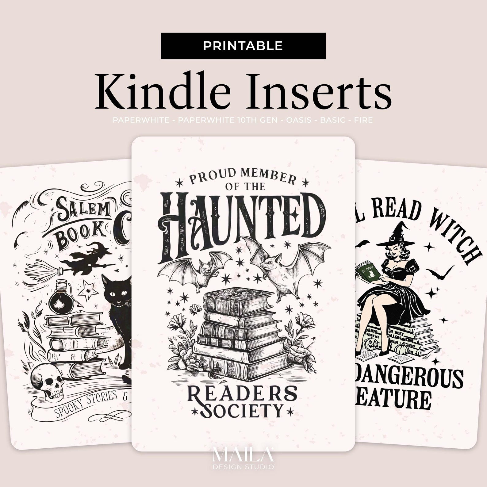 Printable Kindle Cover Inserts - Kindle E-reader Paper Insert - DIY ...